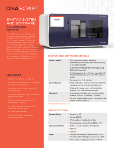 SYNTAX System | DNA Script